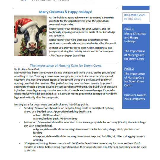 Upper Grand Veterinary Services – Trusted Livestock Specialists